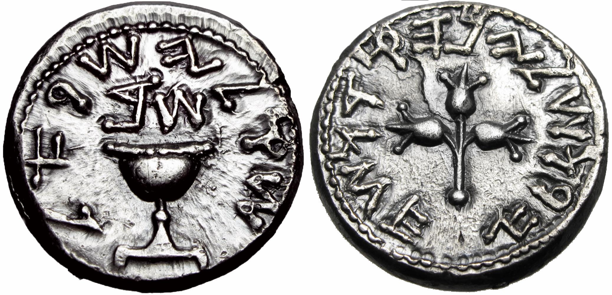 Jewish war, AR-Shekel, year 2 (=67/68), From THE SAMEL COLLECTION OF ...