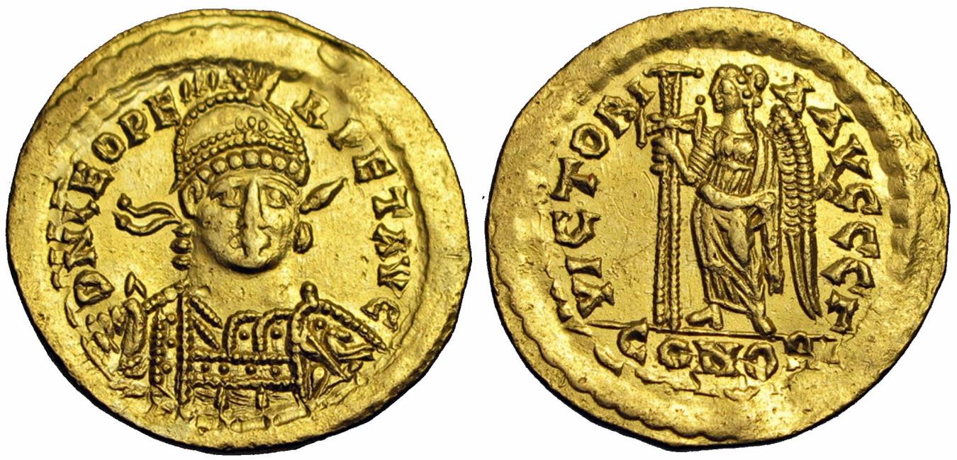 Leo I AV Solidus. Constantinople, AD 462 or 466. | Byzantine Coins