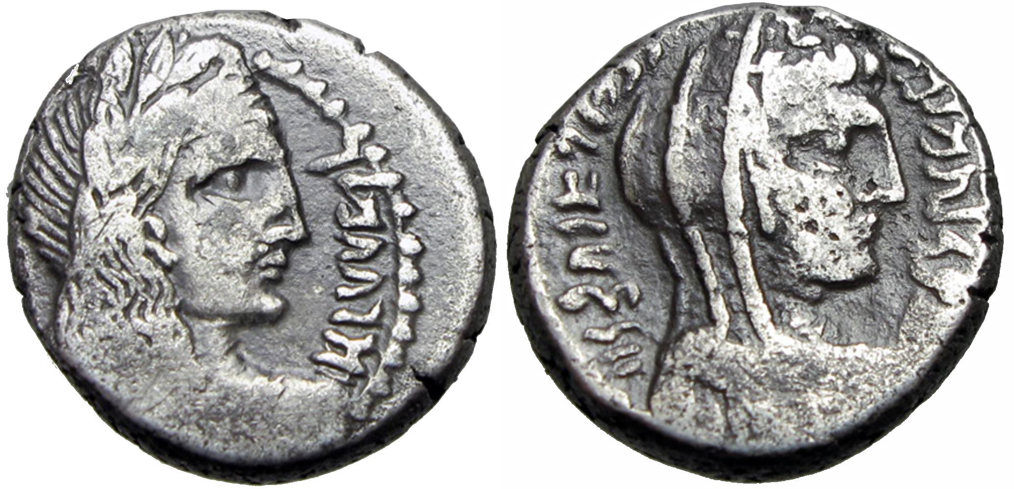 NABATAEA. Aretas IV, with Shuqailat. 9 BC-AD 40.