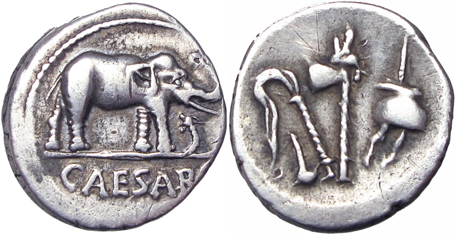 Julius Caesar. 49-48 BC. Ex NAC. | Roman Imperatorial Coins