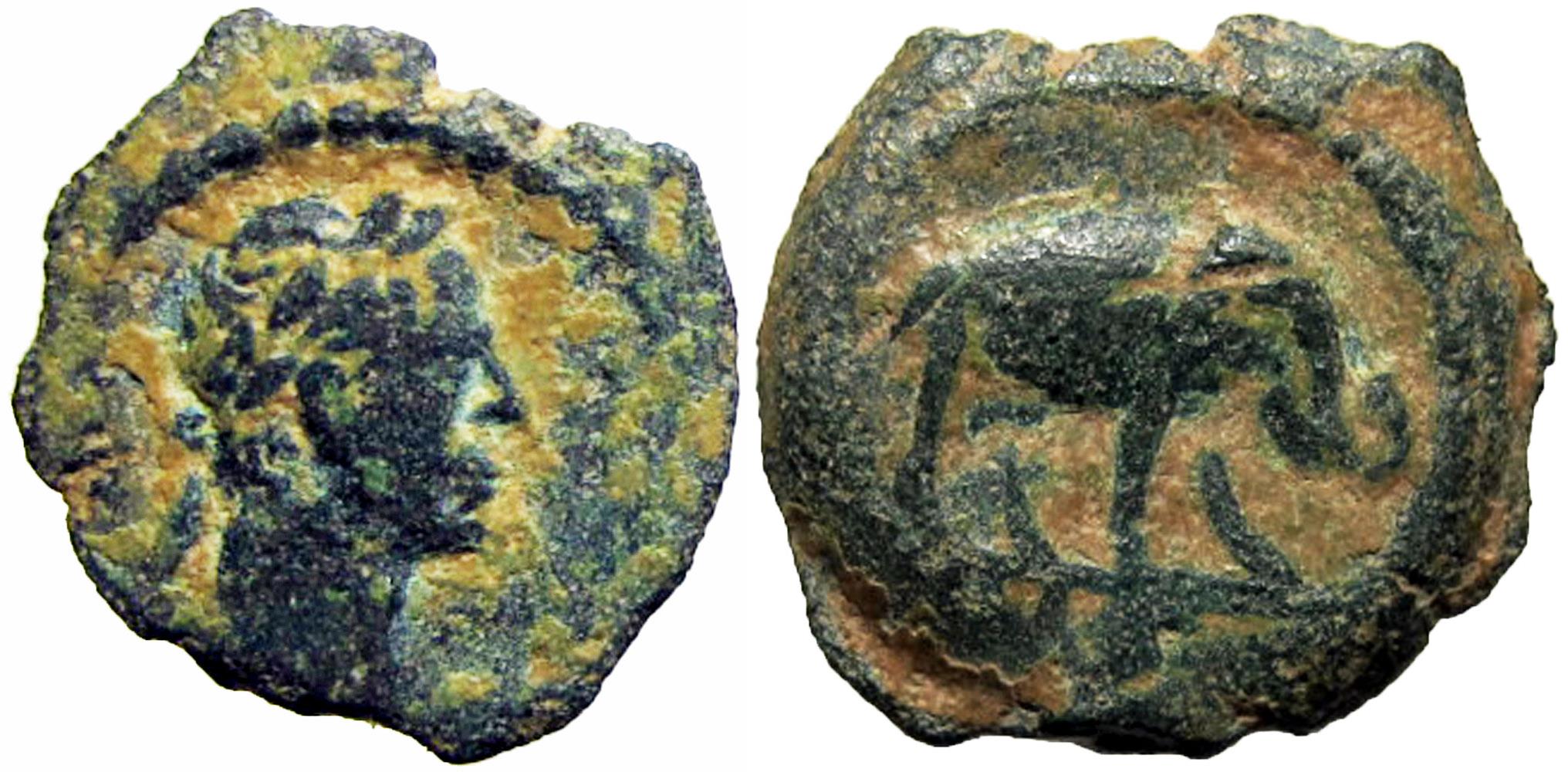 EGYPT, Alexandria. Trajan. AD 98-117. Rare African Elephante type.
