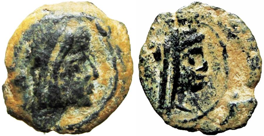 NABATAEA. Syllaeus and Salome !! . 9-6 BC. | Ancient Eastern Coins