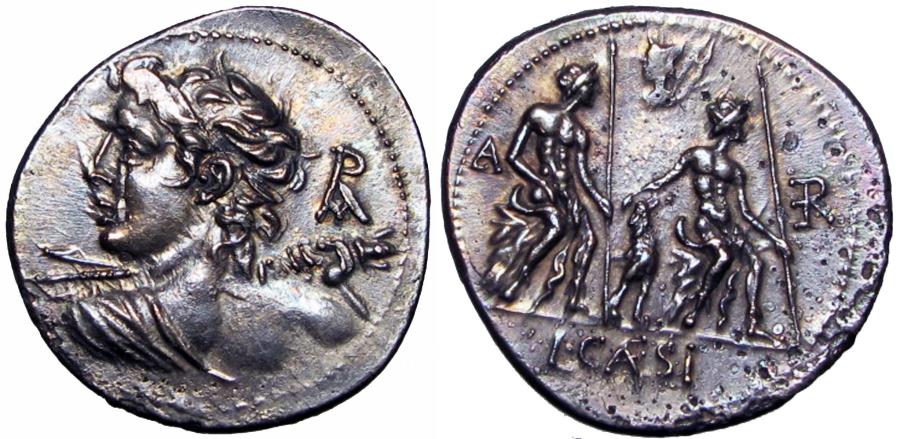 Lucius Caesius. 112-111 BC. stunning coin. | Roman Republican Coins