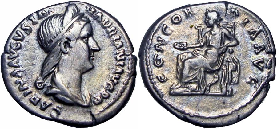 SABINA, wife of Hadrian. 117 - 136 A.D. | Roman Imperial Coins