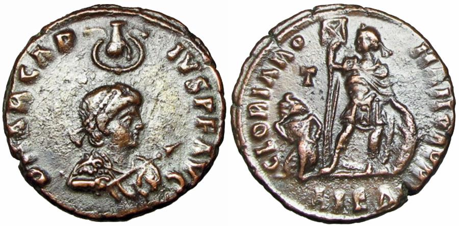 Arcadius Ӕ Nummus. Alexandria, AD 383-388. | Roman Imperial Coins