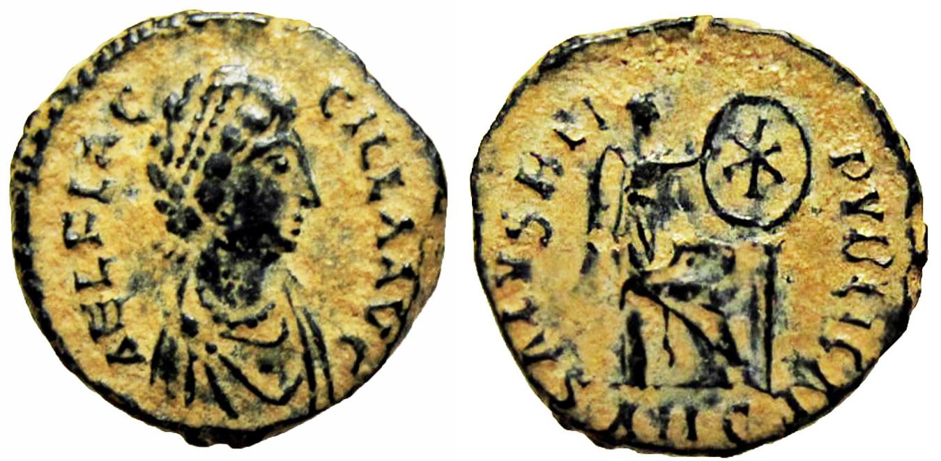 AELIA FLACILLA, wife of Theodosius I. Augusta, 379-386 AD. Æ | Roman ...