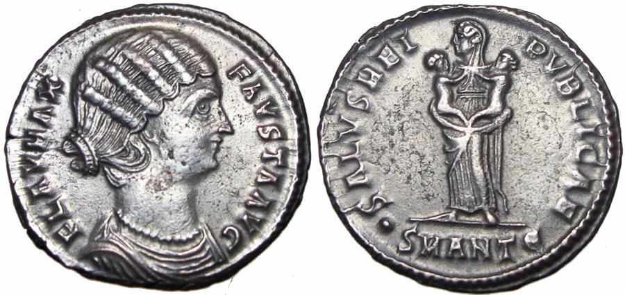Fausta AE Follis. AD 325-326. | Roman Imperial Coins
