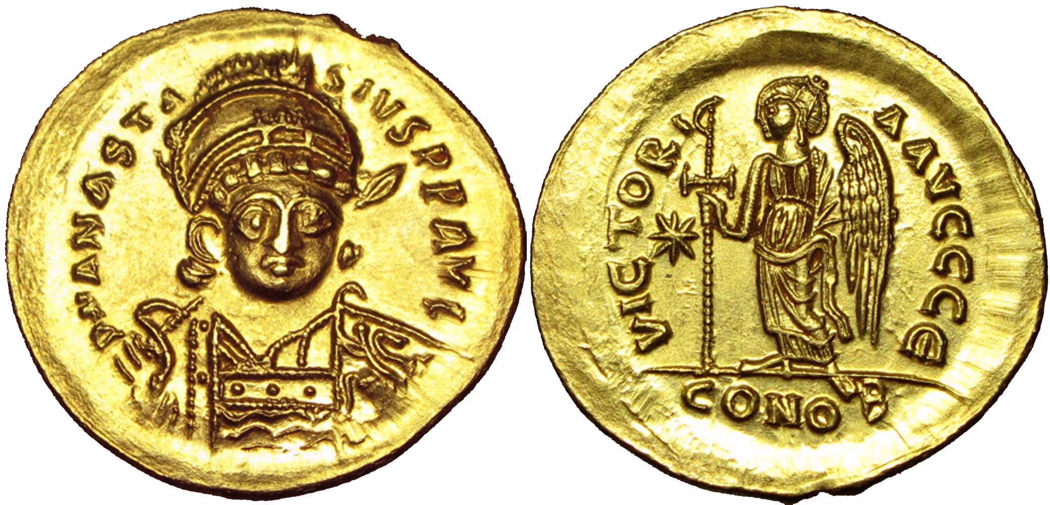 Anastasius I. 491-518. AV Solidus . | Roman Imperial Coins