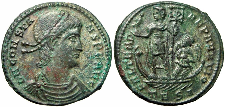 Constans Æ Centenionalis. Thessalonica, AD 348-350. | Roman Imperial Coins