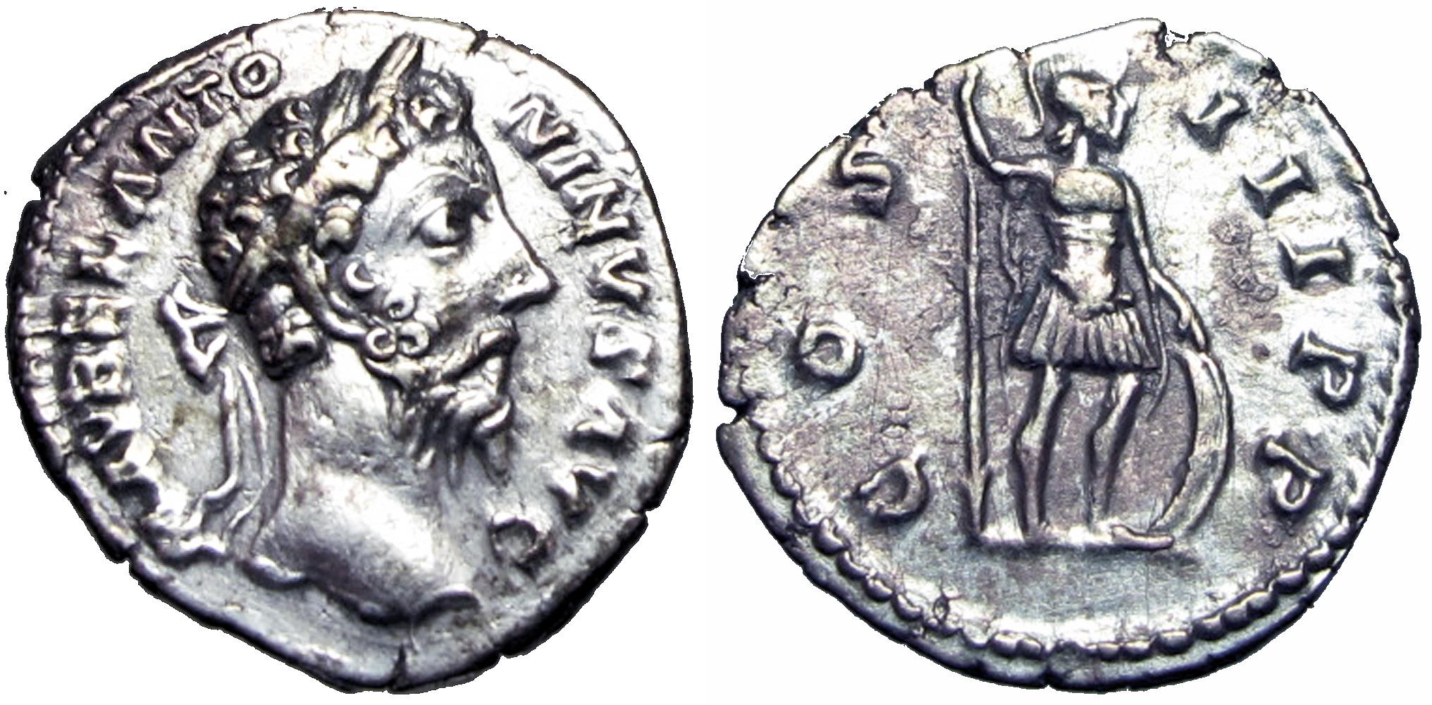 Marcus Aurelius AR Denarius. Rome, AD 176-180. | Roman Imperial Coins