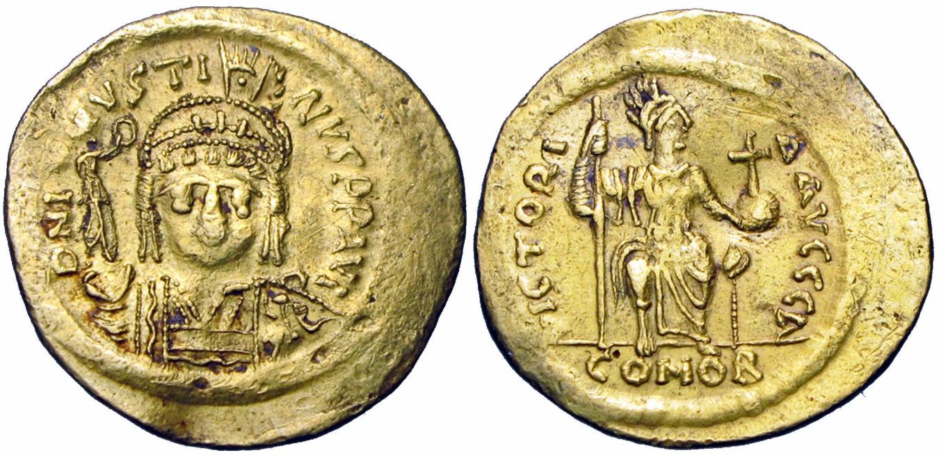 JUSTIN II. 565-578 AD. AV Solidus | Byzantine Coins