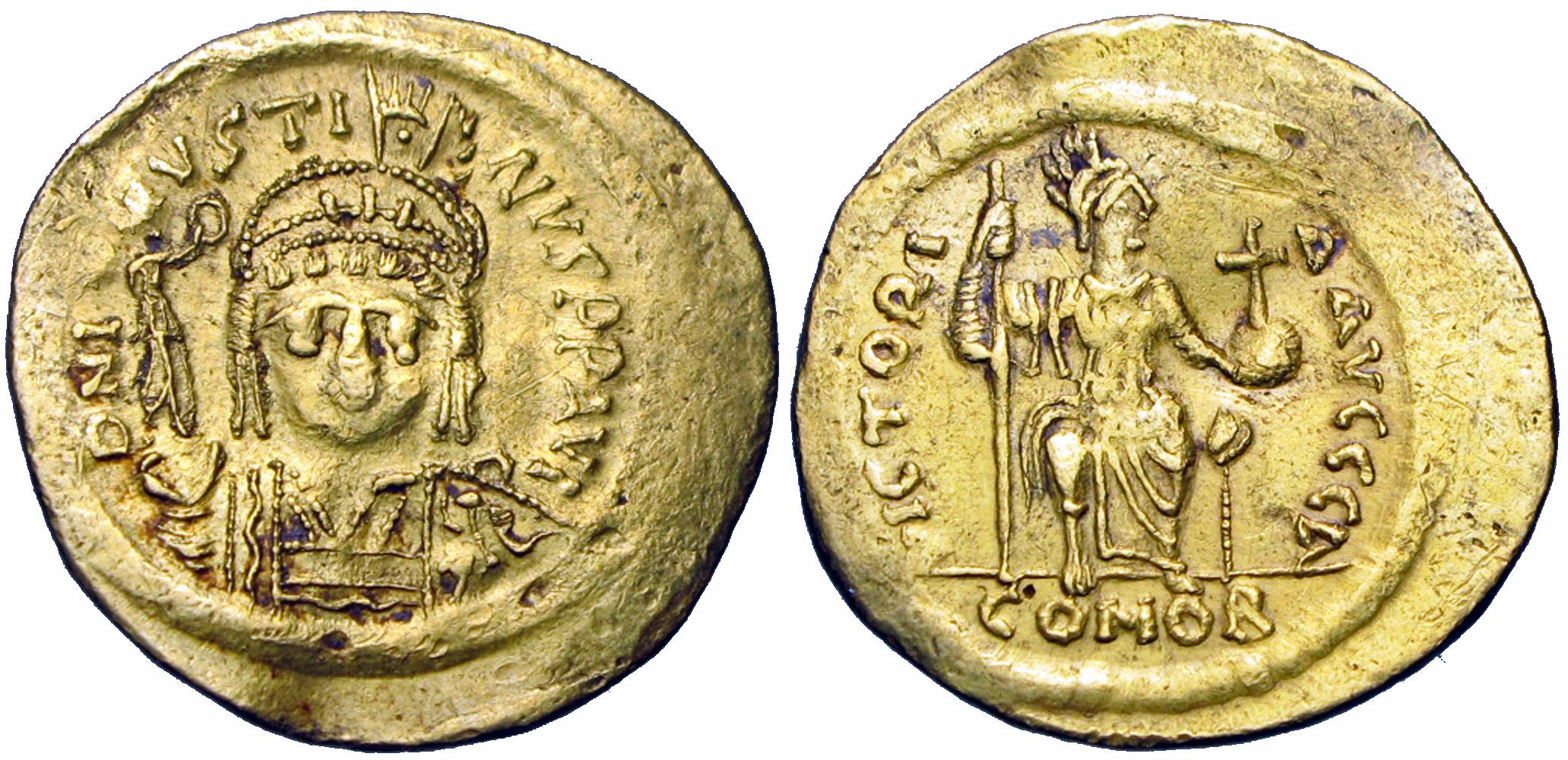 JUSTIN II. 565-578 AD. AV Solidus | Byzantine Coins