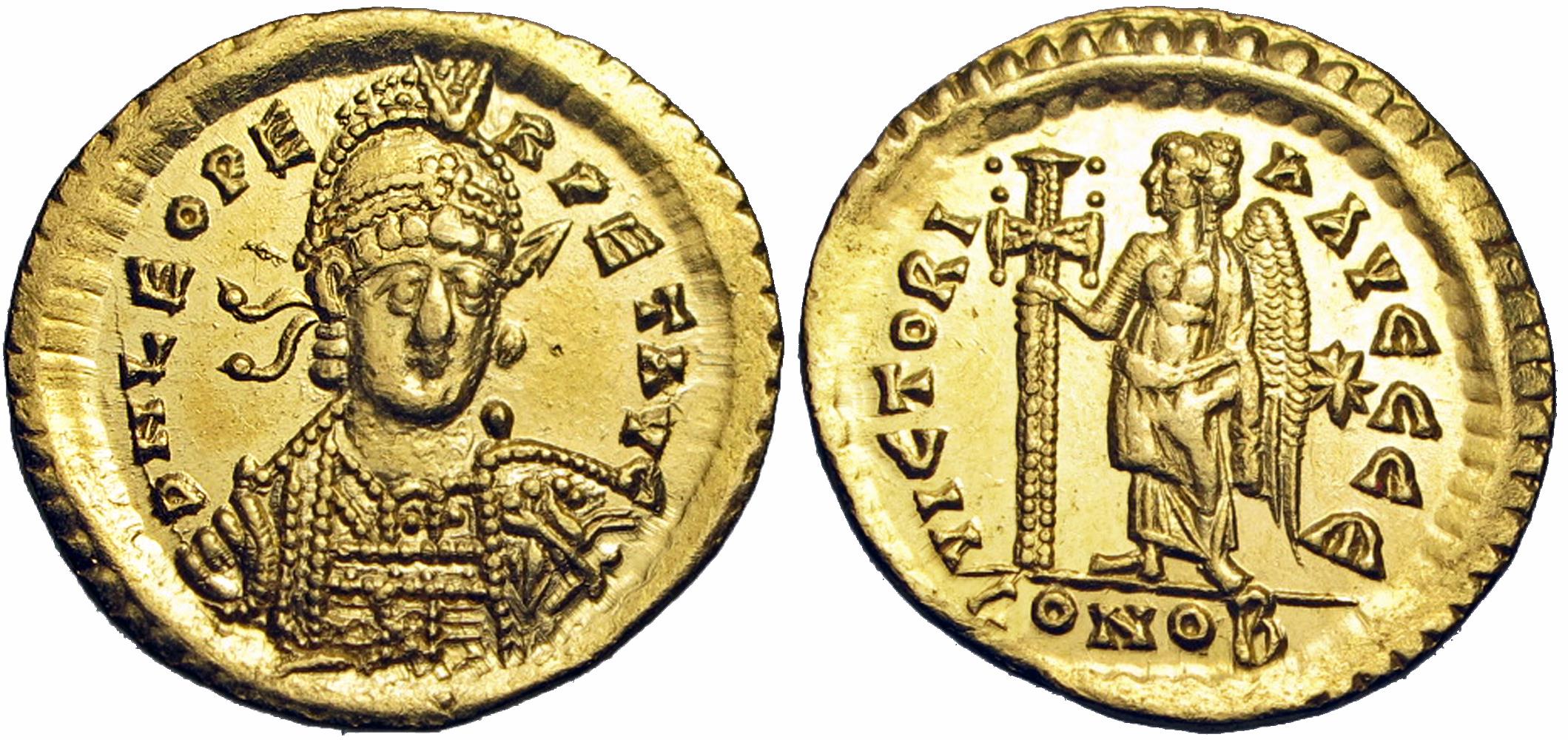 Leo I. AD 457-474. AV Solidus.