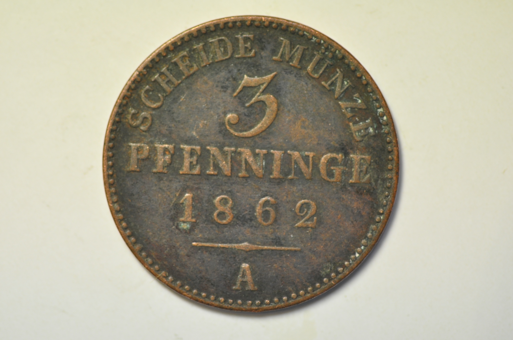 German States - Prussia; 3 Pfennig 1862-A | European Coins