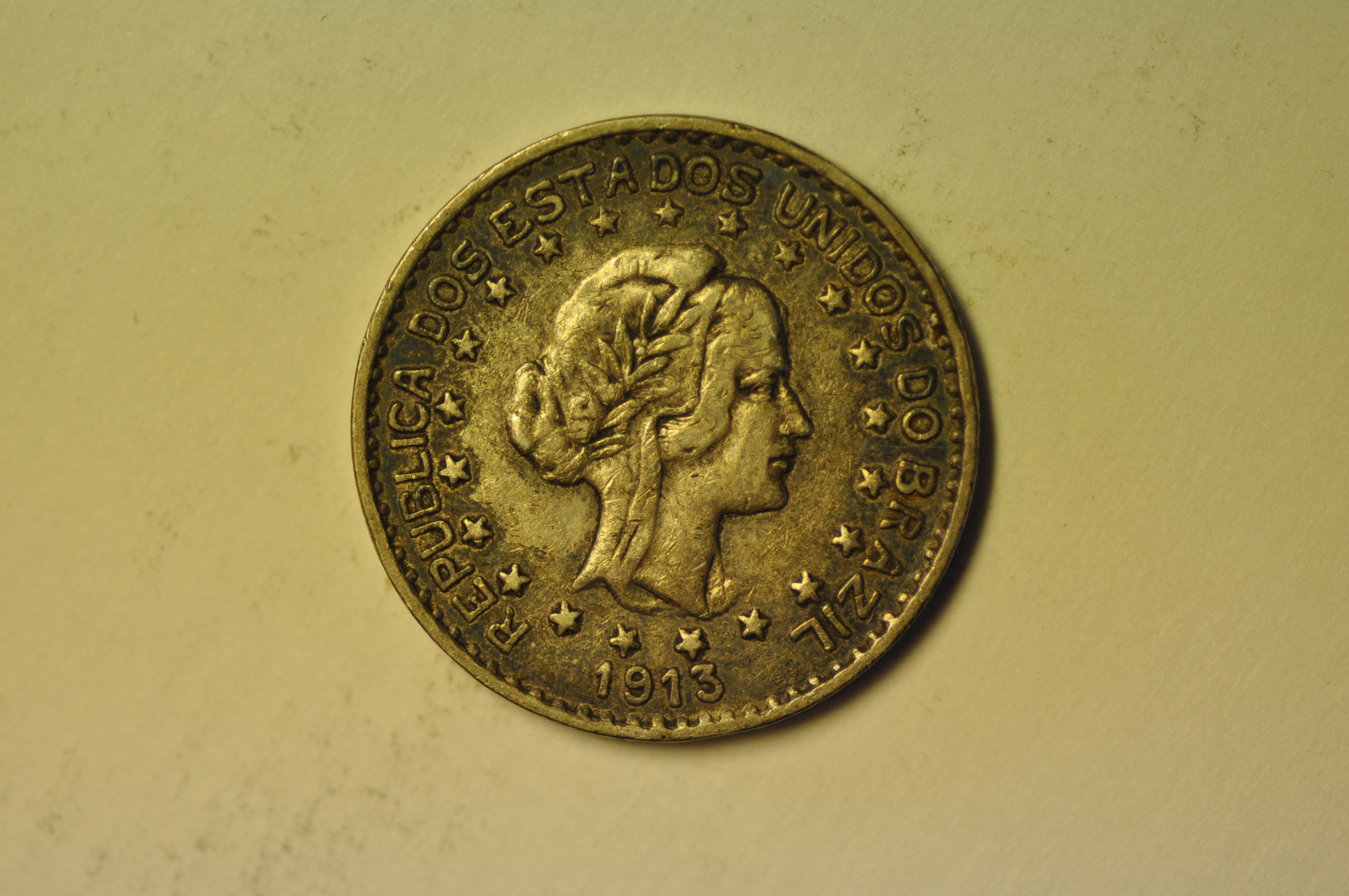 Brazil; Silver 1,000 Reis 1913-A | South American Coins