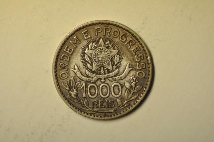 Brazil; Silver 1,000 Reis 1913-A | South American Coins