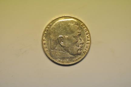 Germany Third Reich; Silver 2 Reichsmark 1939 J | European Coins