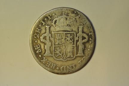 Peru; Silver 2 Reales 1805 LIMAE JP | South American Coins