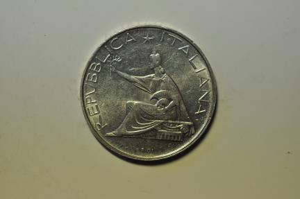 Italy; Silver 500 Lire 1961-R Italian Unification Centennial