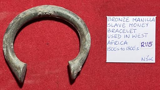 Bronze Manilla Slave Money Bracelet used in West Africa 1500's to 1800's