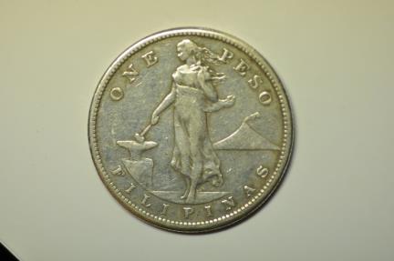 Philippines; Silver Peso 1908-S | Asian and Middle Eastern Coins