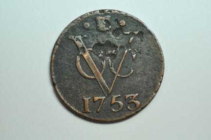 VOC Netherlands East Indies - Utrecht Arms; Duit 1753 | Australian ...