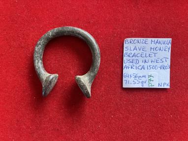 Bronze Manilla Slave Money Bracelet used in West Africa 1500's to 1800's