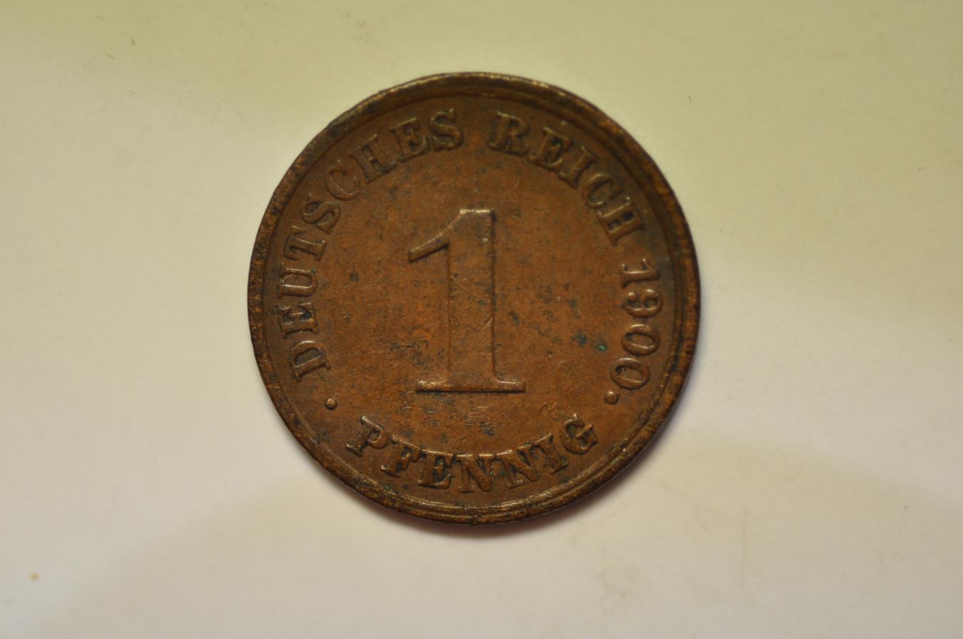 Germany; Pfennig 1900-J | European Coins