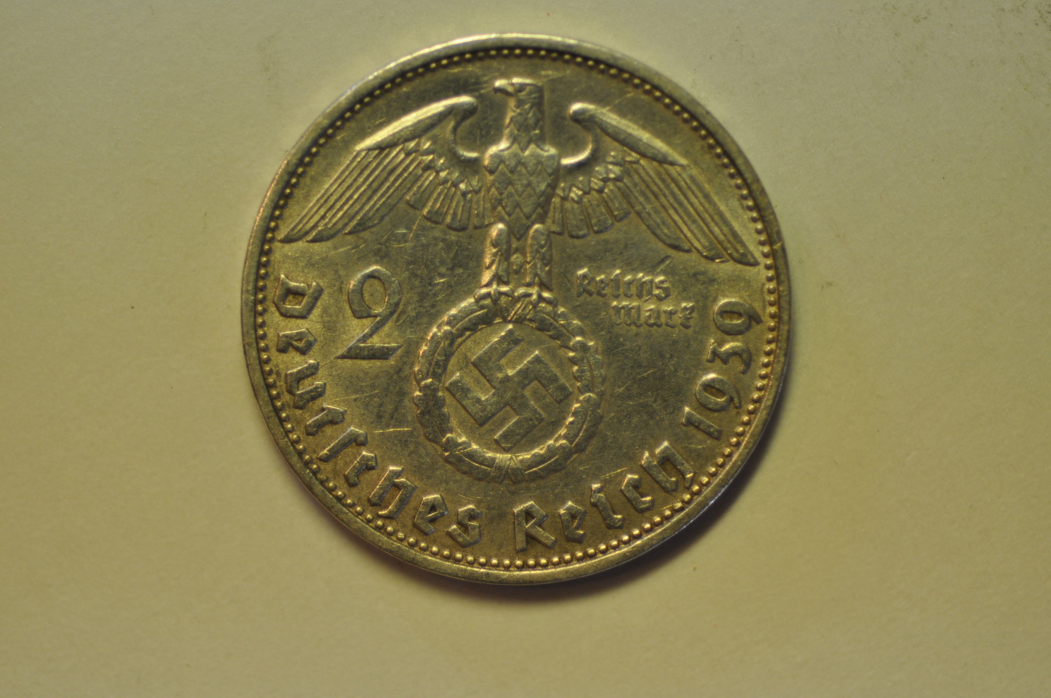 Germany Third Reich; Silver 2 Reichsmark 1939 D | European Coins