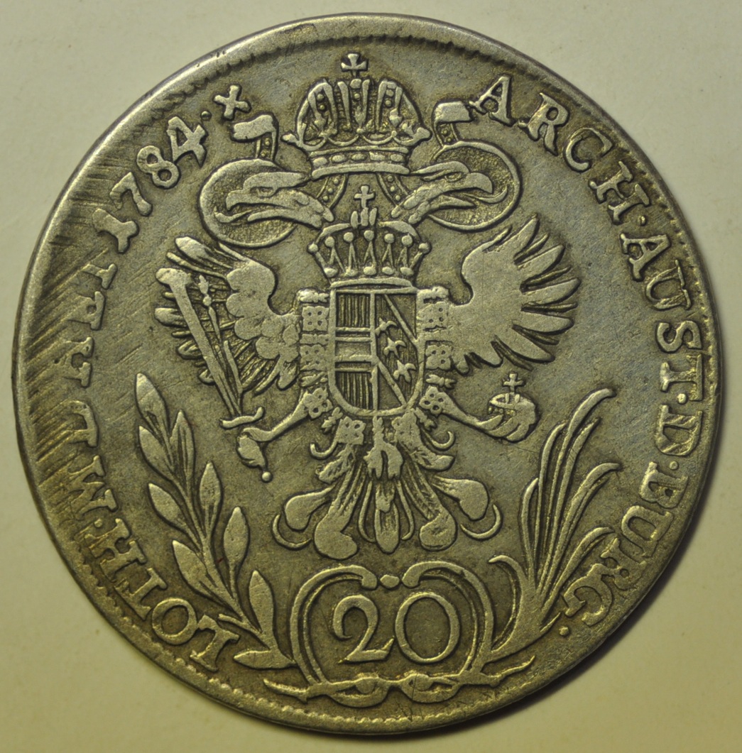 Austria Silver 20 Kreuzer 1784 | European Coins