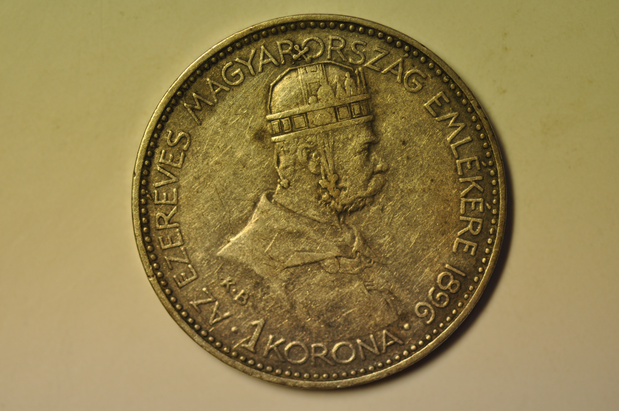 Hungary; Silver Korona 1896 KB | European Coins