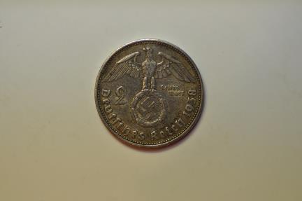 Germany; Silver 2 Reichsmark 1938-A | European Coins