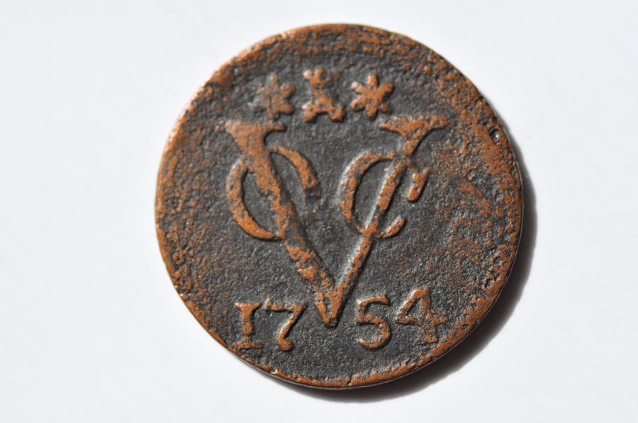 VOC Netherlands East Indies - Zeeland Arms; Duit 1754 | Australian ...