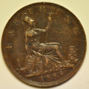 Great Britain Farthing 1888 VF/XF | European Coins
