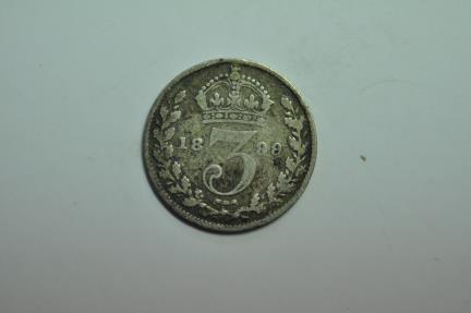 Great Britain; Silver 3 Pence 1899 | European Coins