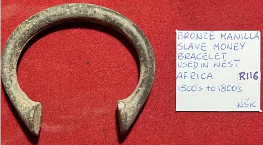 Bronze Manilla Slave Money Bracelet used in West Africa 1500's to 1800's