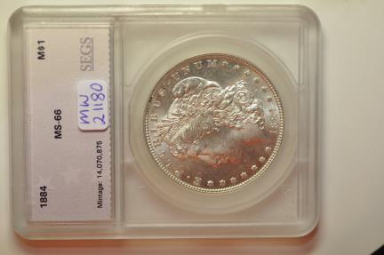 USA; Silver Morgan Dollar 1884 SEGS MS-66 | Dollars