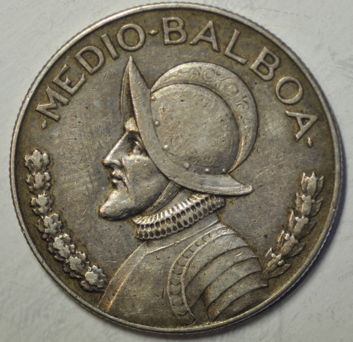 Panama; Silver Medio (1/2) Balboa 1932 Mintage: 63,000 KEY DATE !!! XF