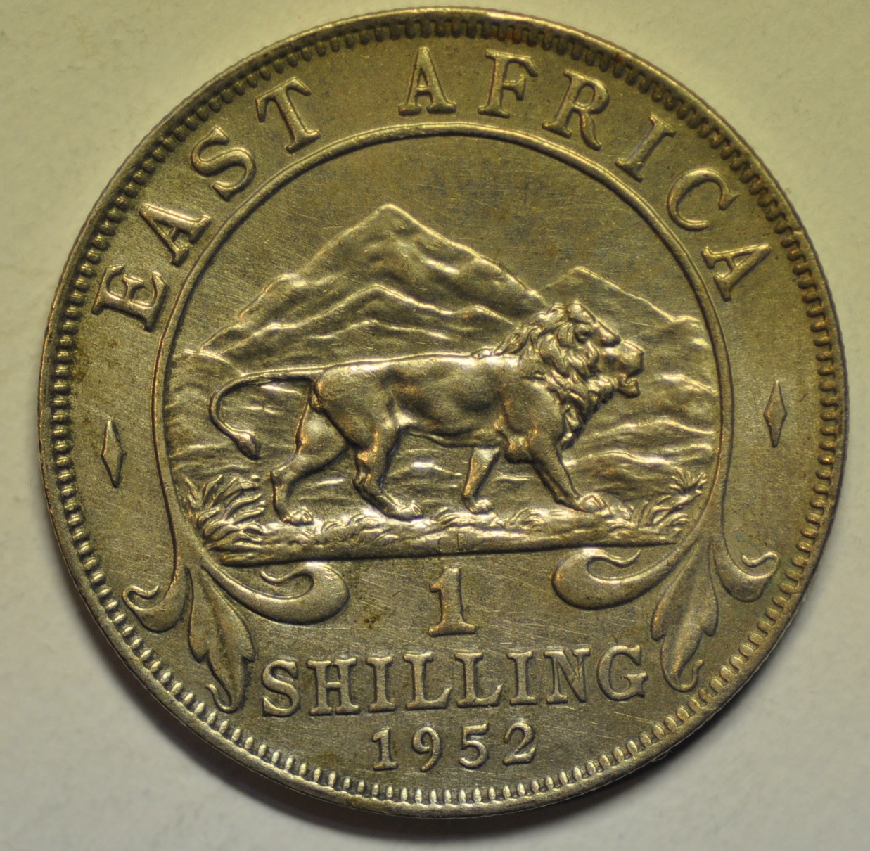 East Africa; Shilling 1952 Lion | African Coins