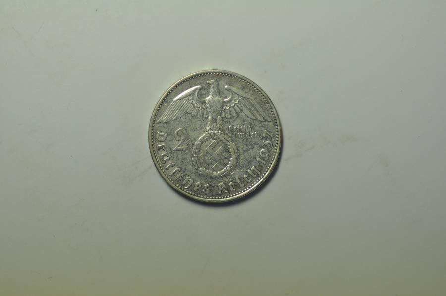 Germany Third Reich; Silver 2 Reichsmark 1937 A | European Coins