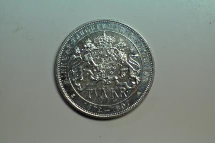 Swedenr; Silver 2 Kroner 1897-EB Oscar II - Silver Jubilee | European Coins