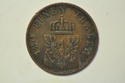 German States - Prussia; 3 Pfennig 1868-B | European Coins
