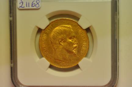 France; Gold 50 Francs 1856 A NGC AU55 | European Coins