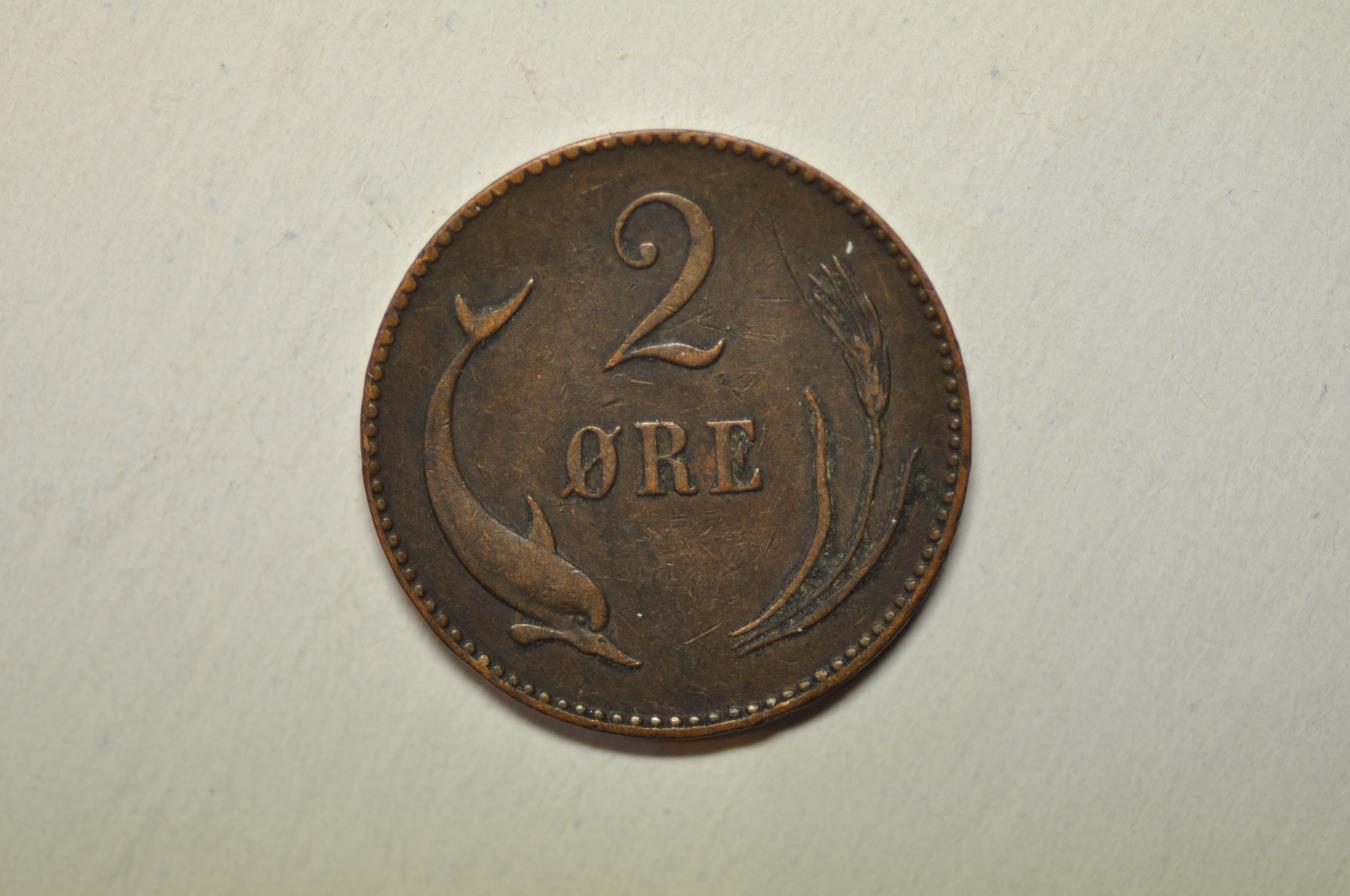 mw20862 Denmark; 2 Ore 1874 CS XF | European Coins