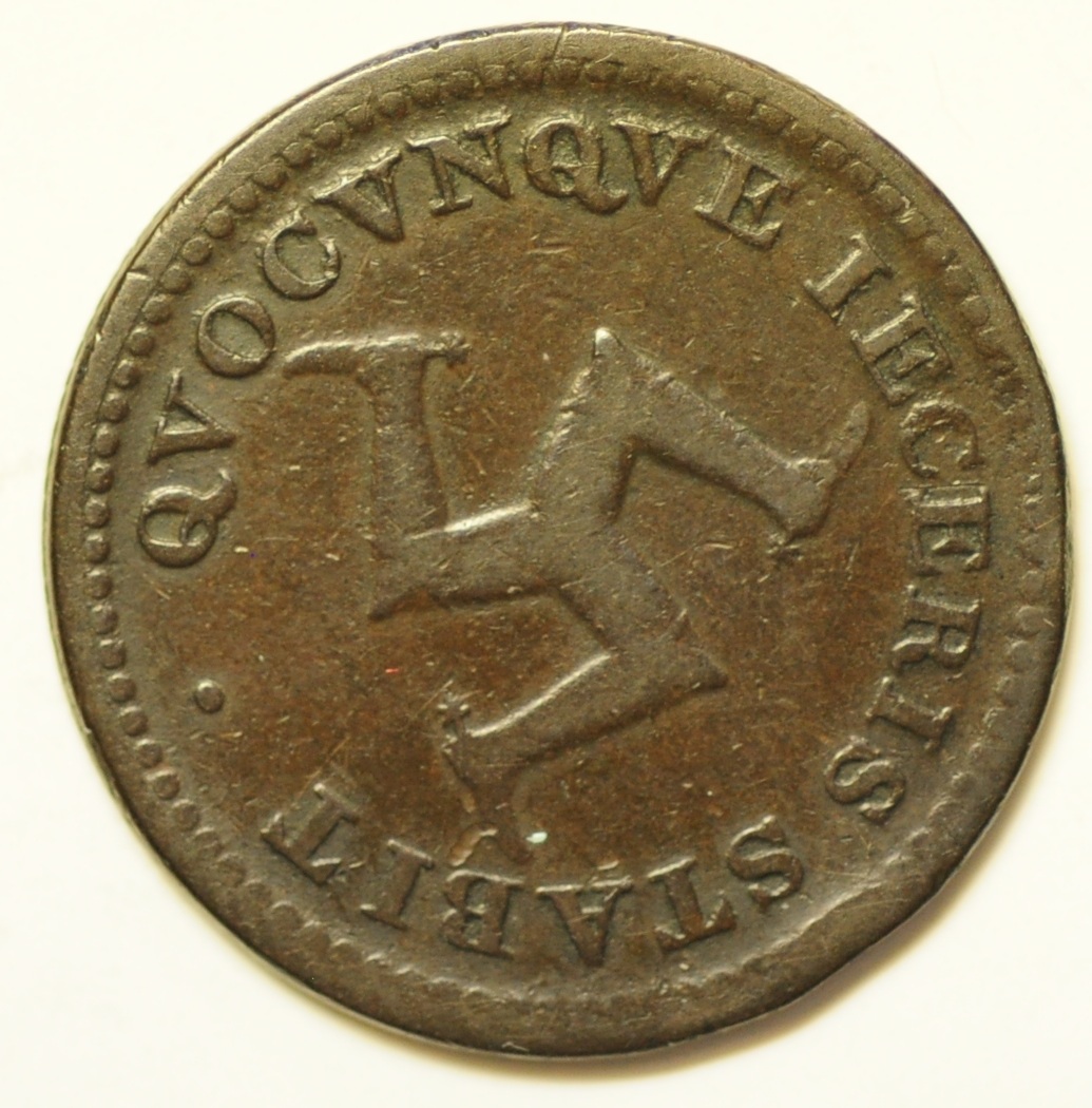 Isle of Man Copper 1/2 Penny Token 1811 | European Coins