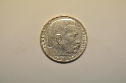 Germany Third Reich; Silver 2 Reichsmark 1939 F | European Coins