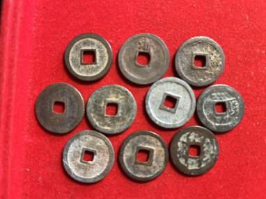 China The Ming Dynasty; Lot of 10 Coins - Cast Cash no date 1368-1398