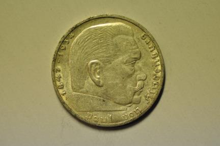 Germany; Silver 2 Reichsmark 1939-F | European Coins