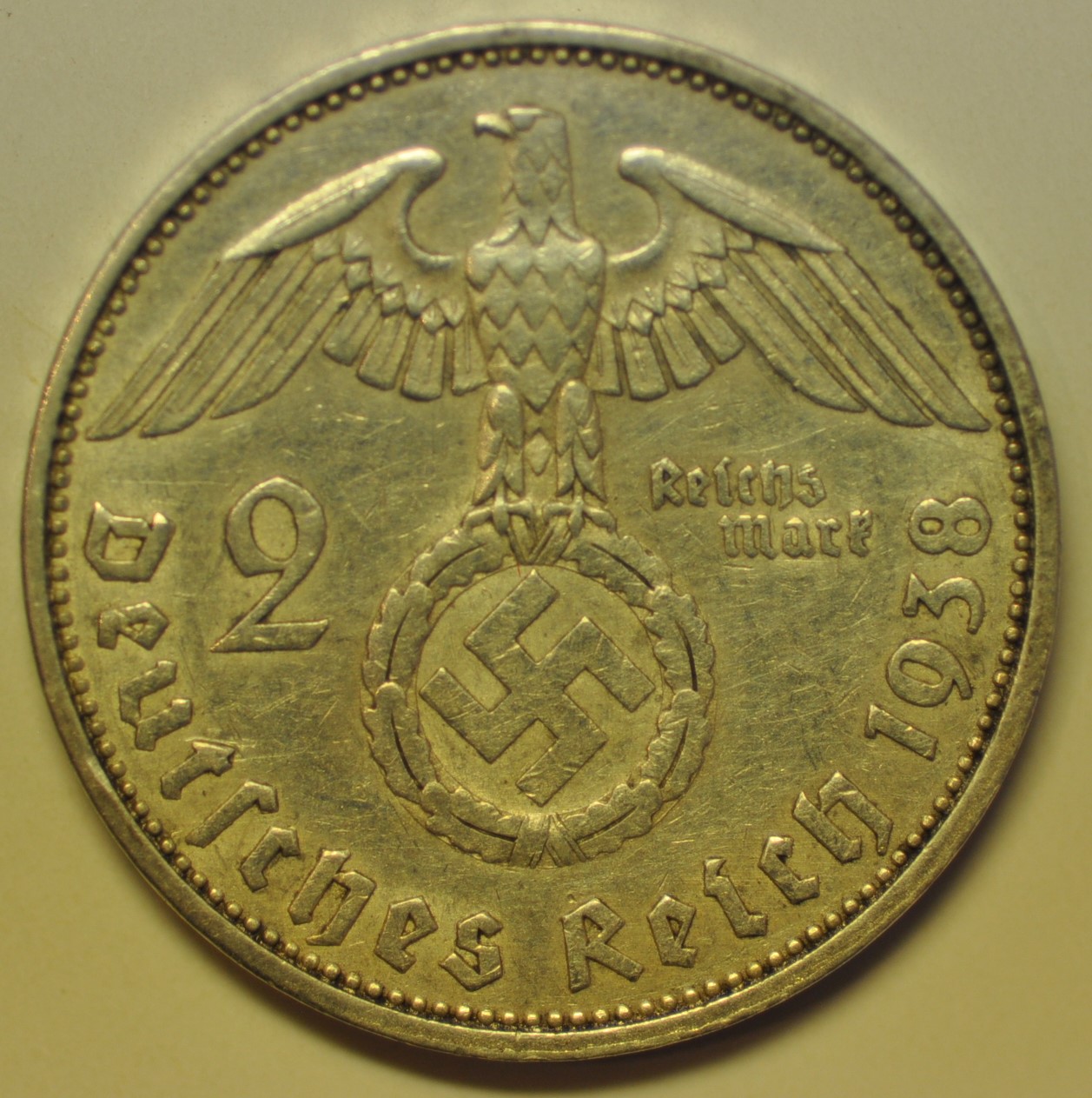 Germany; Silver 2 Reichsmark 1938-A Paul von Hindenburg | European Coins