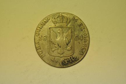Germany Prussia; Silver 4 Groschen 1804-A | European Coins
